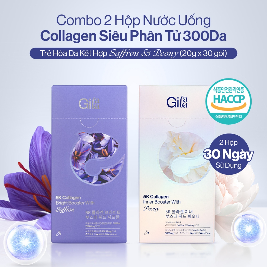 [Gilaa x KOL] COMBO 2 HỘP NƯỚC UỐNG COLLAGEN SIÊU PHÂN TỬ 300DA TRẺ HÓA ...