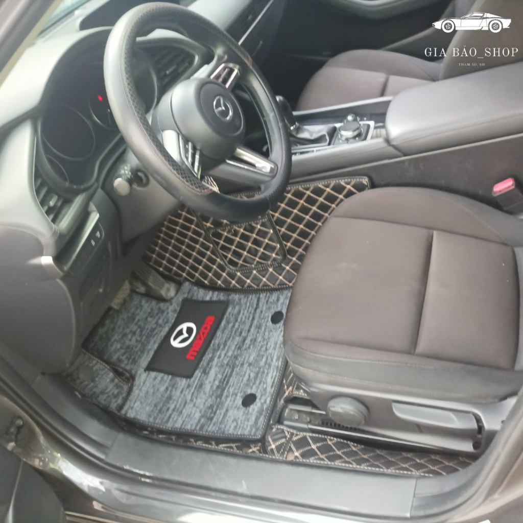 Thảm lót sàn 5D,6D Xe Mazda 3 2013-2024 Chất liệu da CPU chống thấm ...