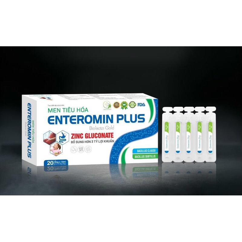 Men tiêu hoá Enteromin Plus (hộp 20 ống) | Shopee Việt Nam