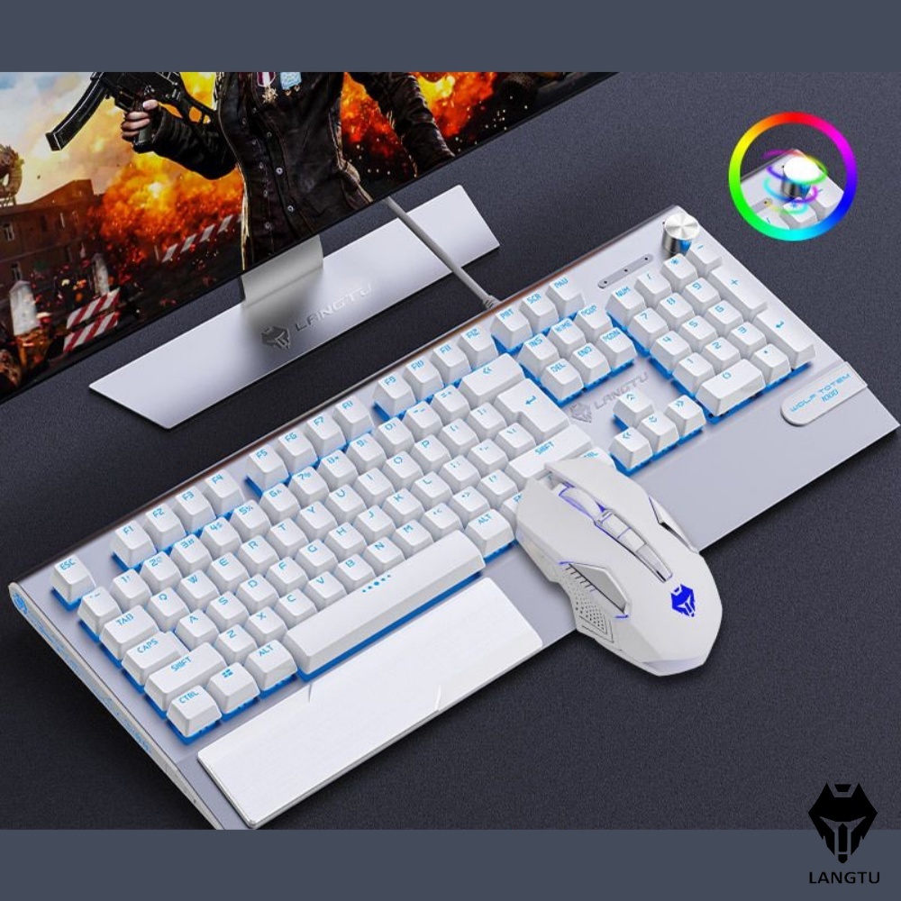 Bàn Phím Cơ Gaming Có Dây K1000 LANGTU Có Đèn Led RGB LT09 | Shopee ...