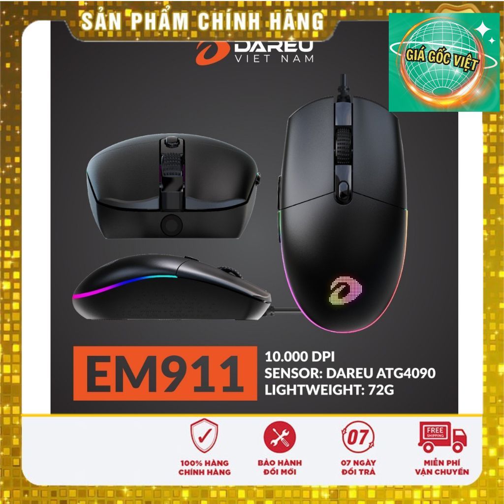 TOP Chuột chơi game gaming cao cấp DAREU EM901RGB, EM901X RGB chính ...