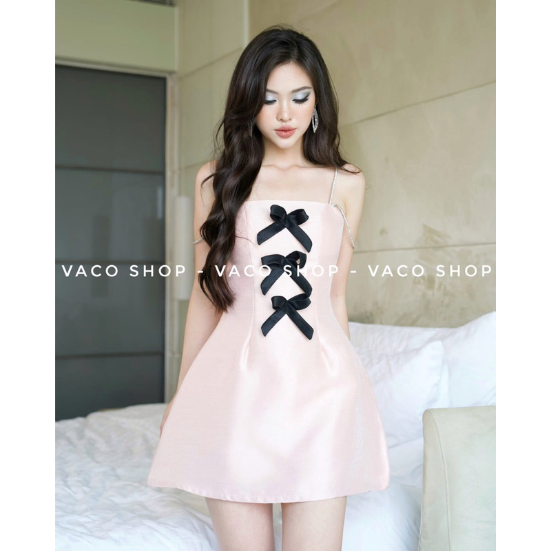 Đầm LILY TAFTA NƠ - Vaco Shop | Shopee Việt Nam
