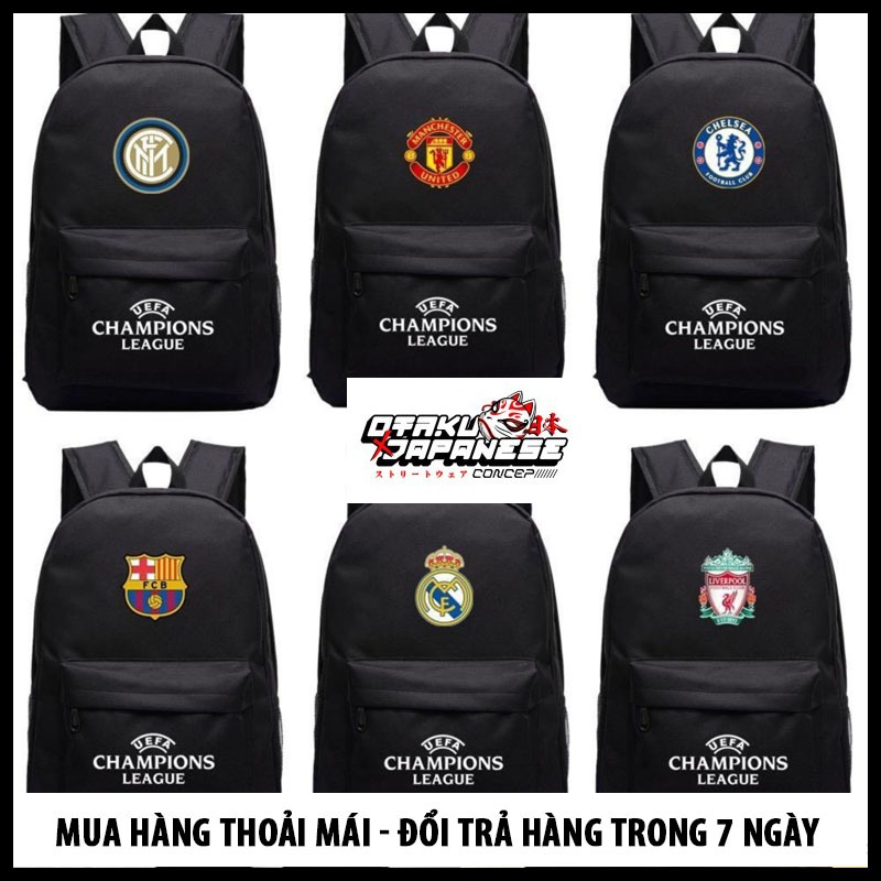 Balo đi học in Logo Champions League Juventus C Luo Liverpool Hotspur ...
