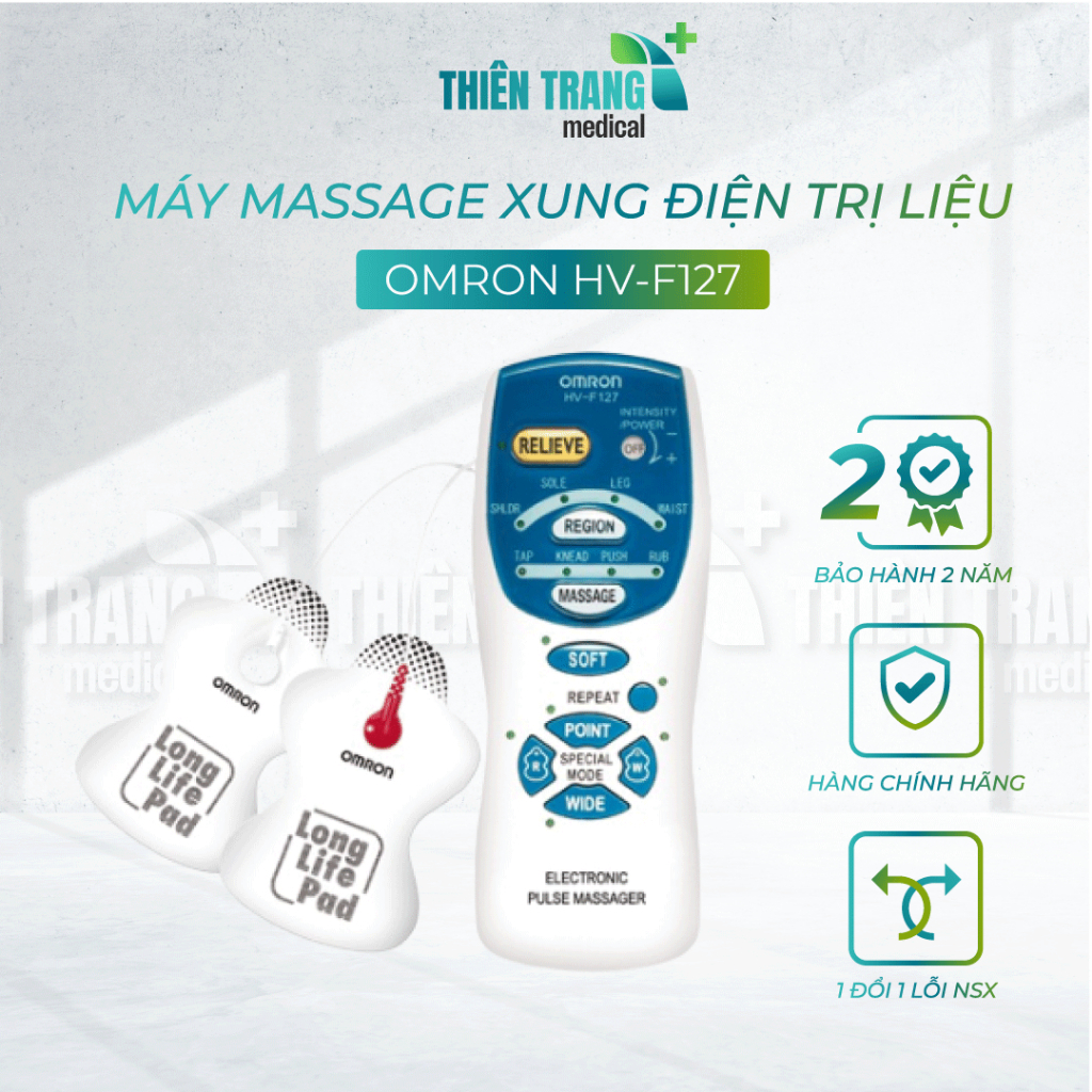 Máy Massage Xung Điện Trị Liệu OMRON HV-F127 (trắng) | Shopee Việt Nam