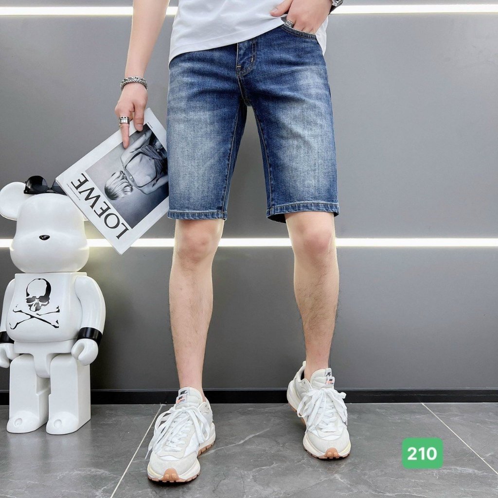 Quần short Jean nam SNOWFLAKE chất bò trắng nam VẢI CO GIÃN 4 chiều nam ...
