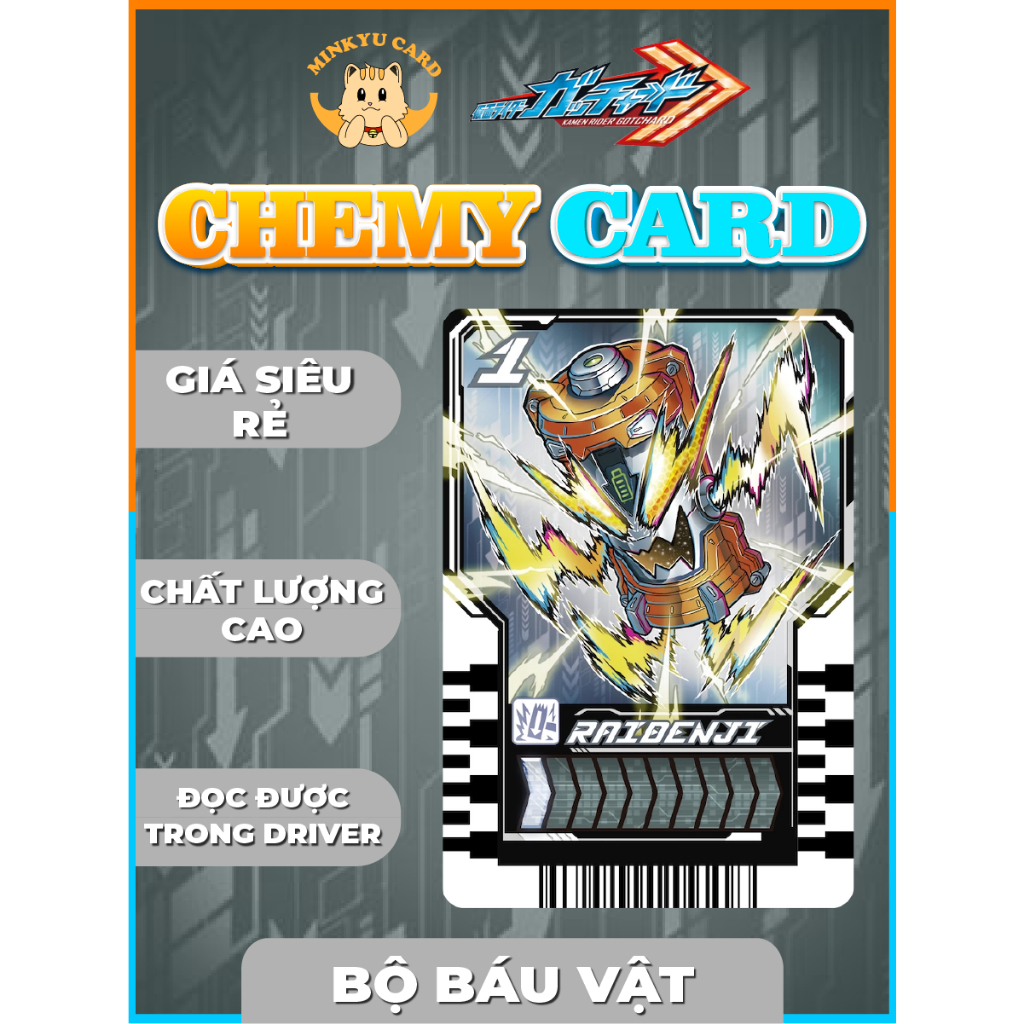[CARD IN] [Chemy card] Thẻ bài Kamen rider gotchard bộ [ARTIFACT] ( Báu ...