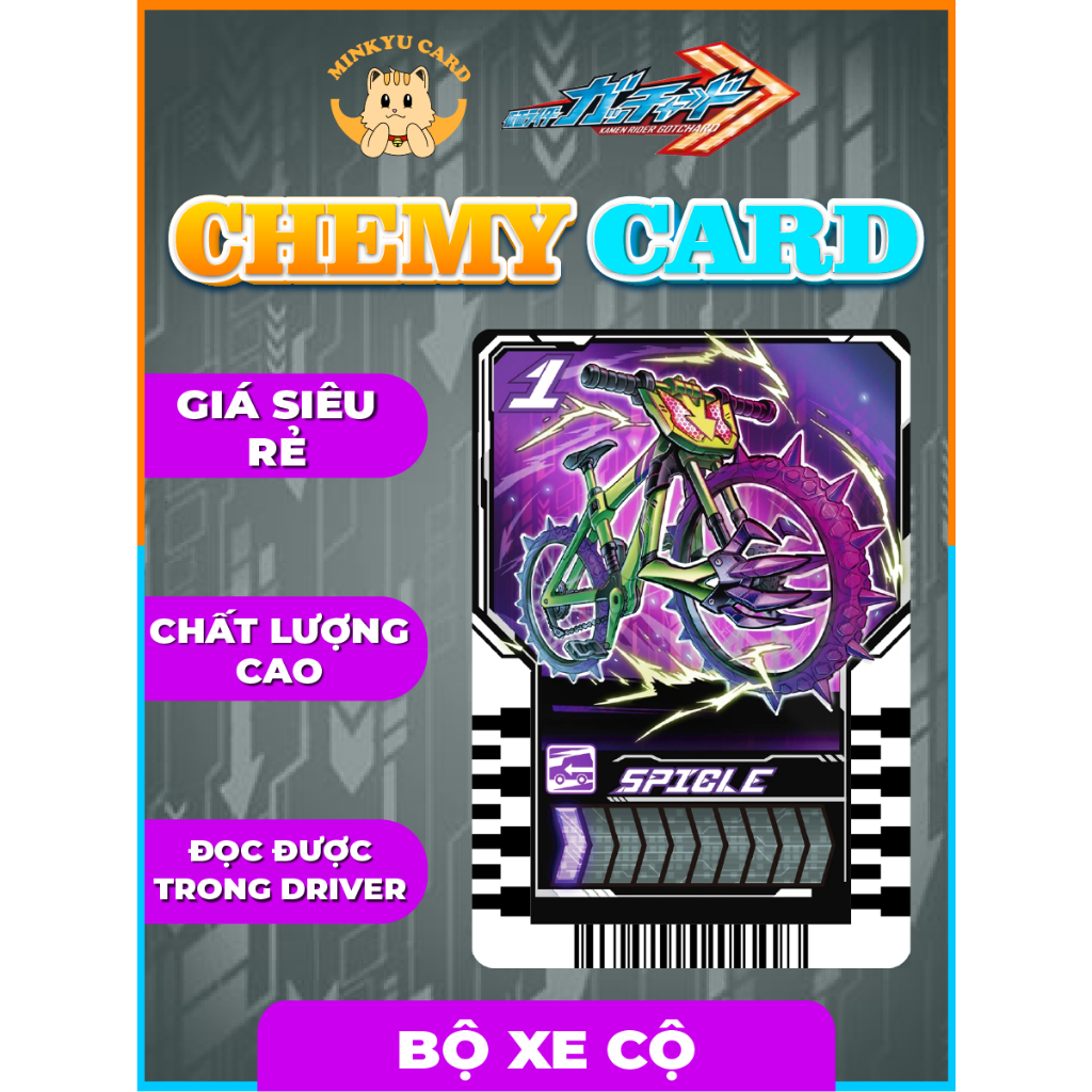 [CARD IN] [Chemy card] Thẻ bài Kamen rider gotchard bộ [Vehicle] ( Xe ...
