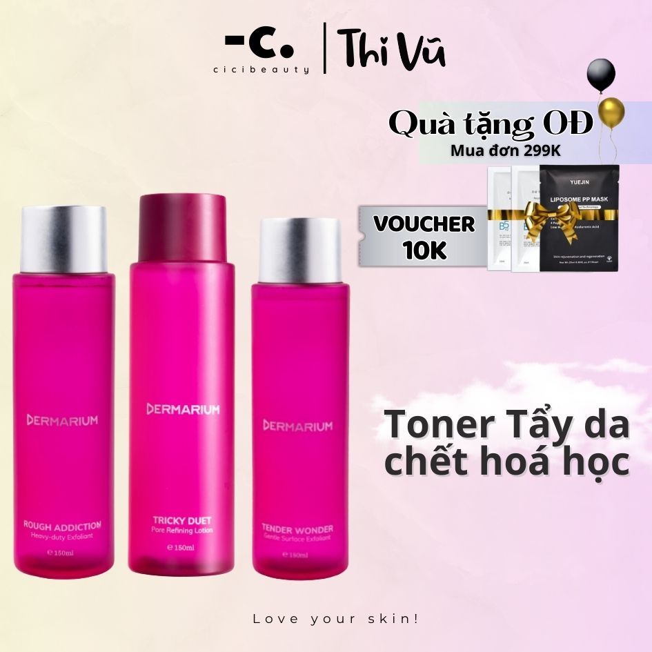 Tẩy da chết hoá học Dermarium Tricky Duet làm sạch sâu lỗ chân lông ...