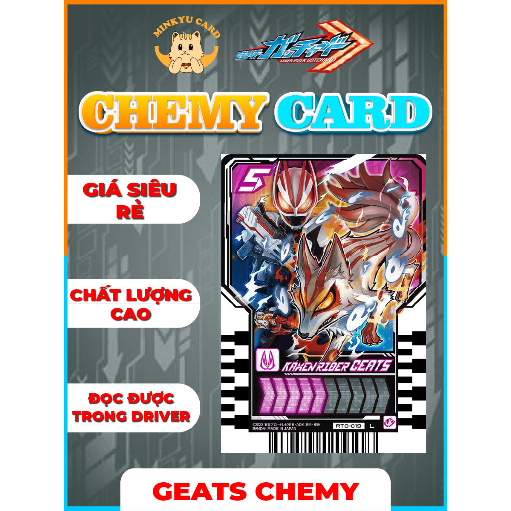 [CARD IN] Thẻ bài Kamen Rider Gotchard [Gotchard Chemy card] Kamen ...