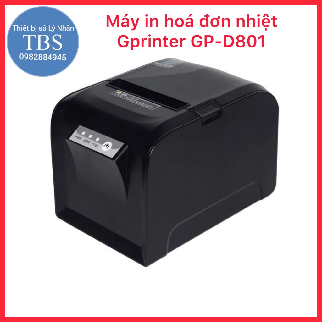 Máy in hóa đơn nhiệt Gprinter GP-D801, kết nối cổng USB và cổng LAN, in ...