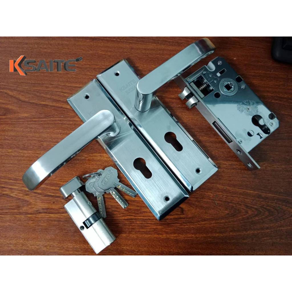 KHÓA TAY GẠT KSAITE INOX 201 MÃ FB058 - Khóa cửa phòng thân nhỏ 58 tay ...