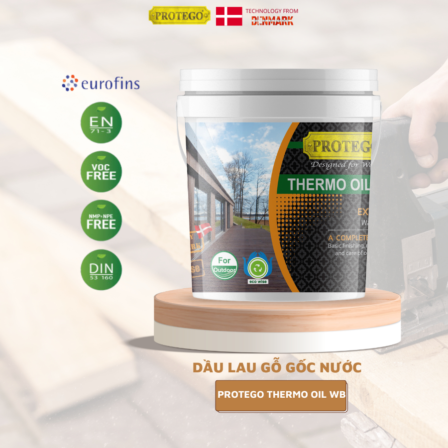 Thermo Oil WB Dầu Gốc Nước Bảo Dưỡng Gỗ Protego Dành Cho Sàn Gỗ Đồ Gỗt An Toàn Thân Thiện Môi ...