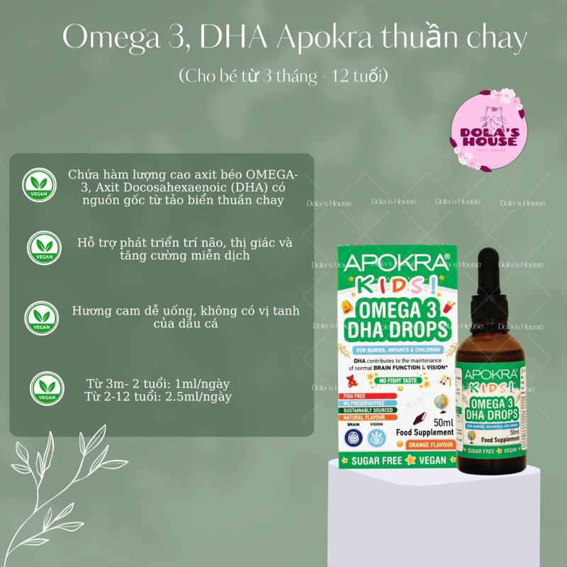 DHA OMEGA 3 APOKRA THUẦN CHAY | Shopee Việt Nam