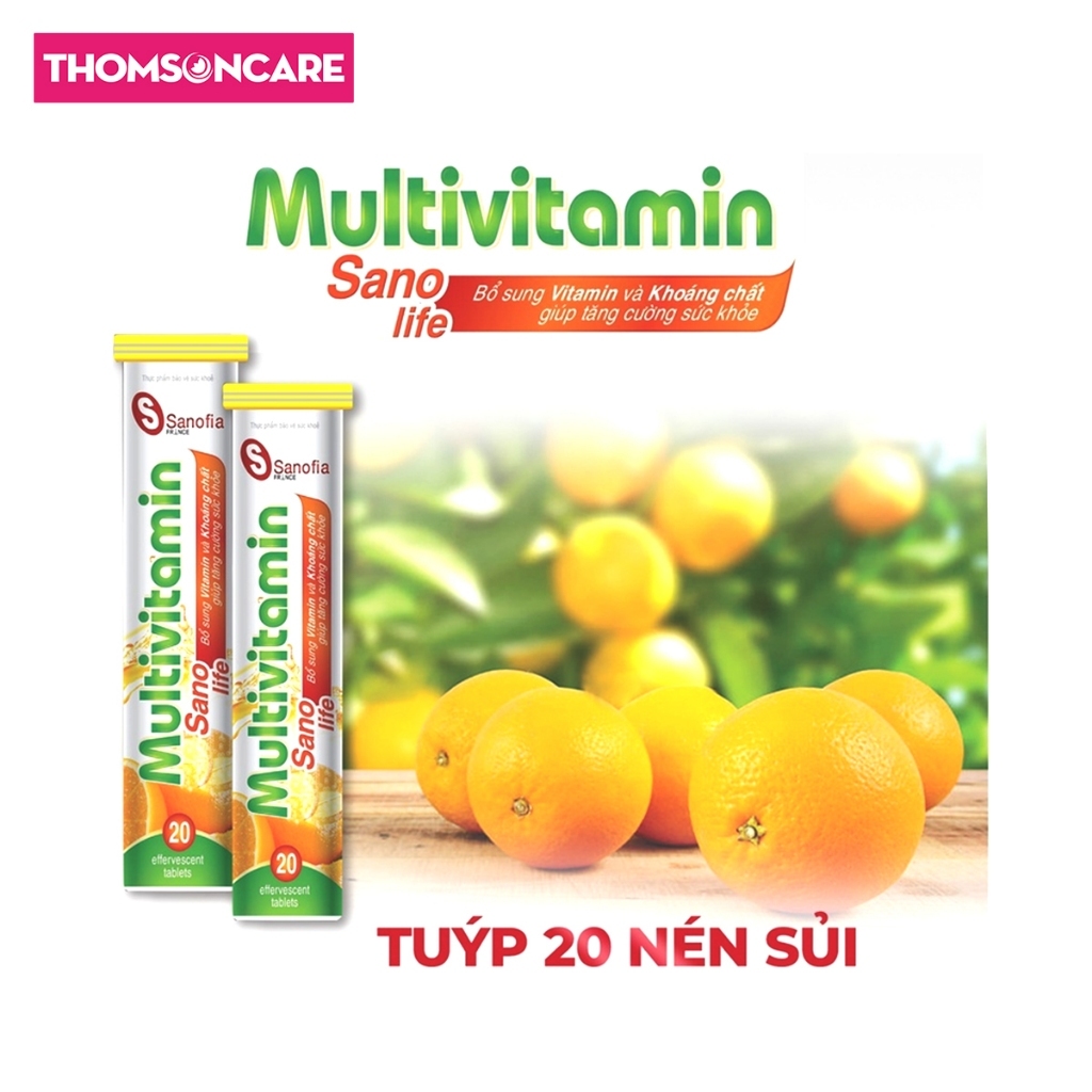 C sủi tăng đề kháng Hồng sâm Sano Strong và Multivitamin Sanofia France ...