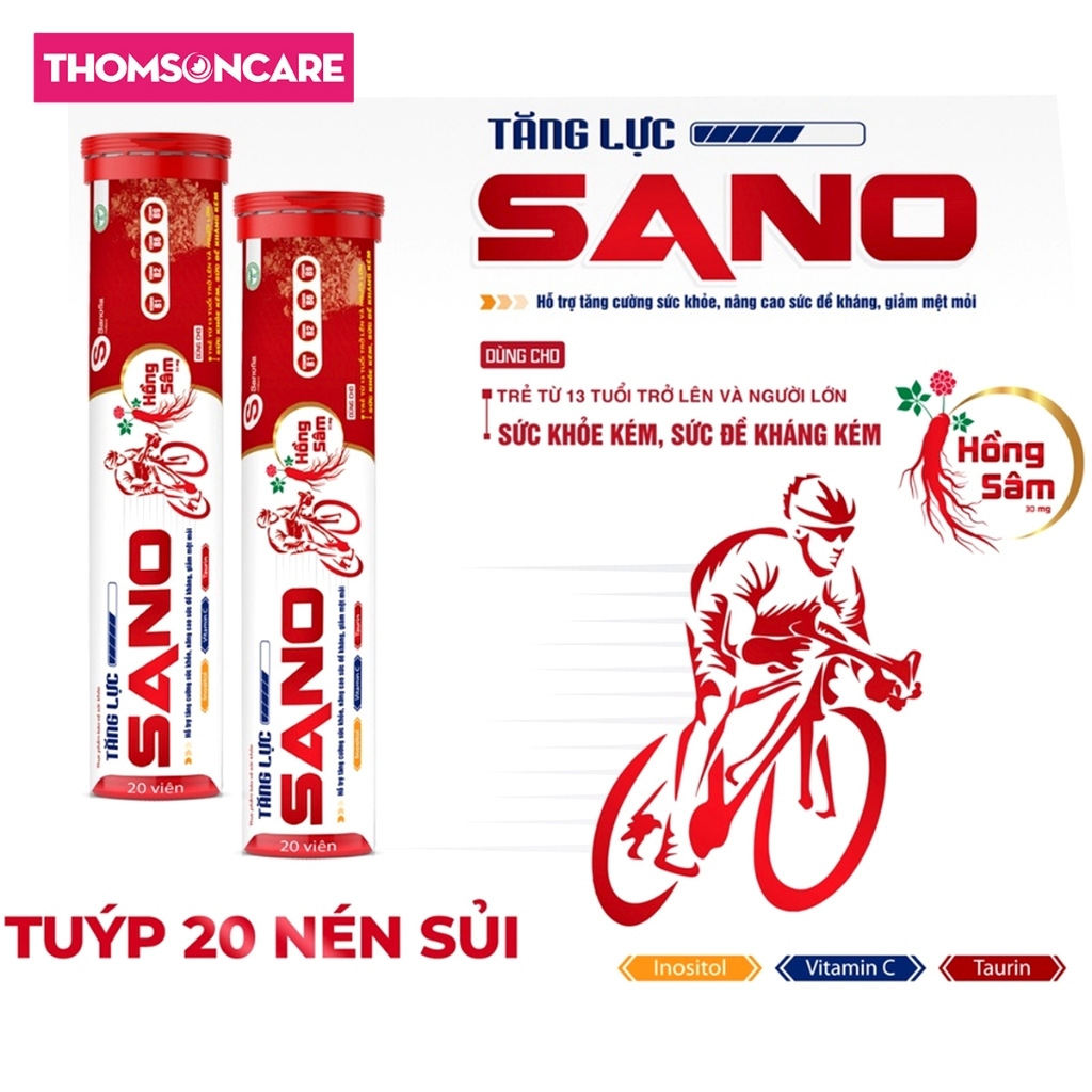 C sủi tăng đề kháng Hồng sâm Sano Strong và Multivitamin Sanofia France ...