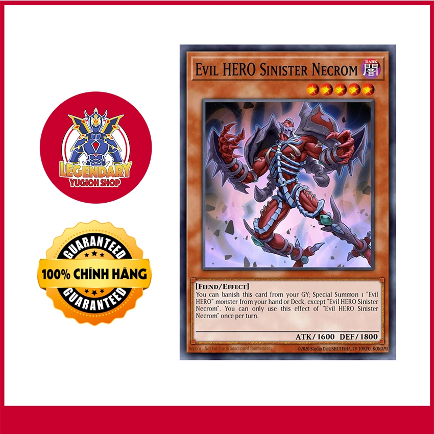 [Thẻ Bài Yugioh Chính Hãng] Evil Hero Sinister Necrom | Shopee Việt Nam
