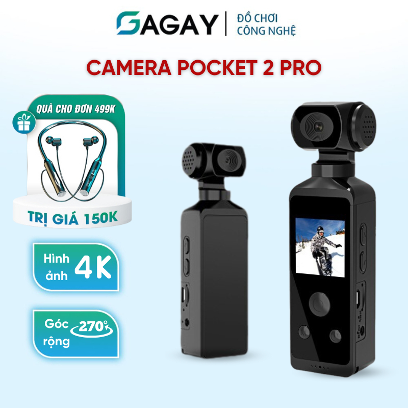 Camera Pocket 2 4K thể thao, quay phim 4k HD, camera mini máy quay phim ...