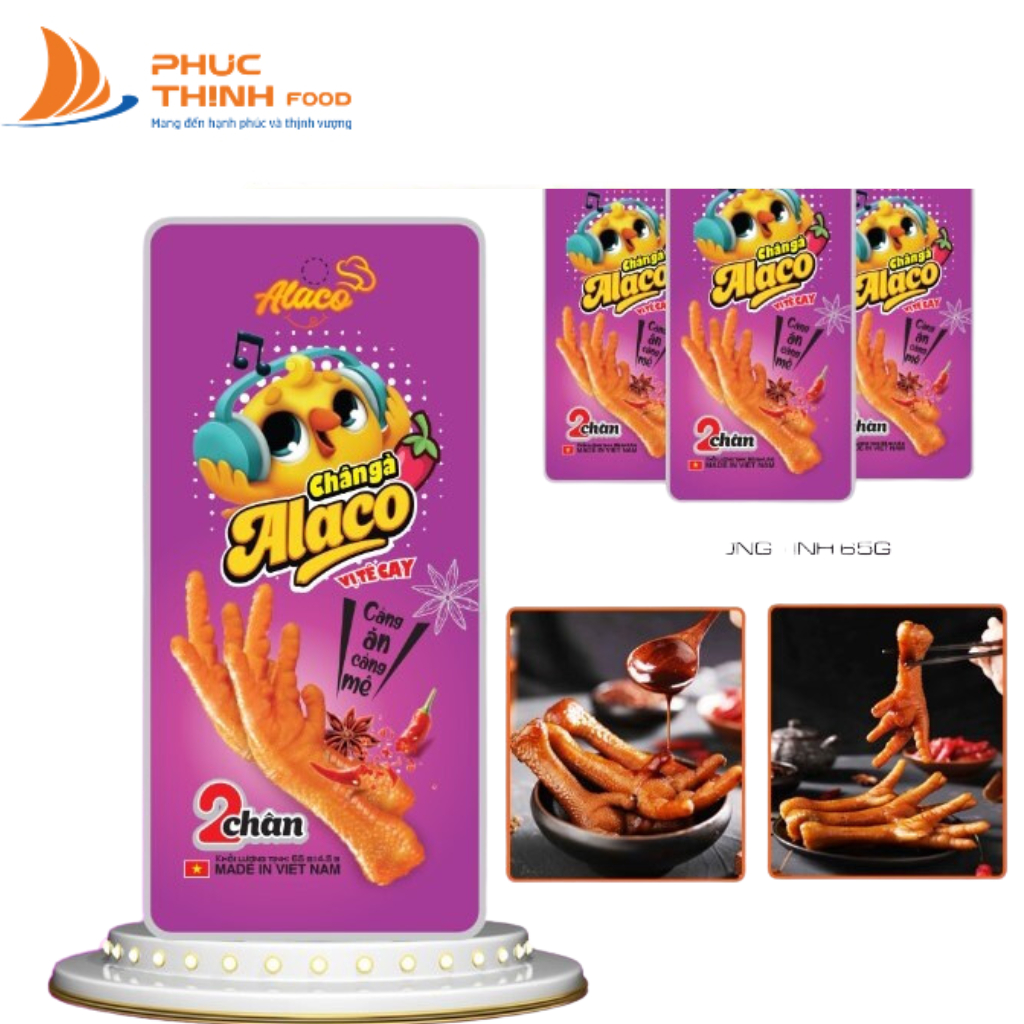 Combo 10-20 gói chân gà vị tê cay Alaco 65g 2 chân giòn ngon, đậm vị - Phúc Thịnh Food | Shopee ...
