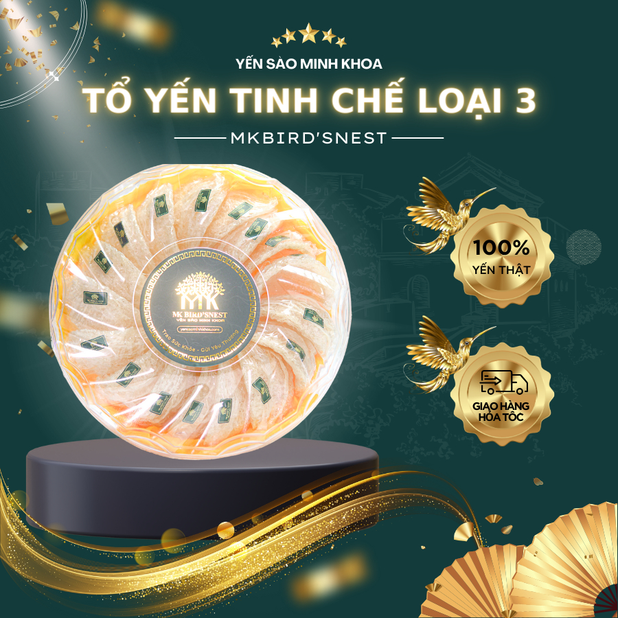 Tổ Yến MK.BIRD'SNEST Việt Nam tinh chế loại 3 - Yến Sào Minh Khoa ...