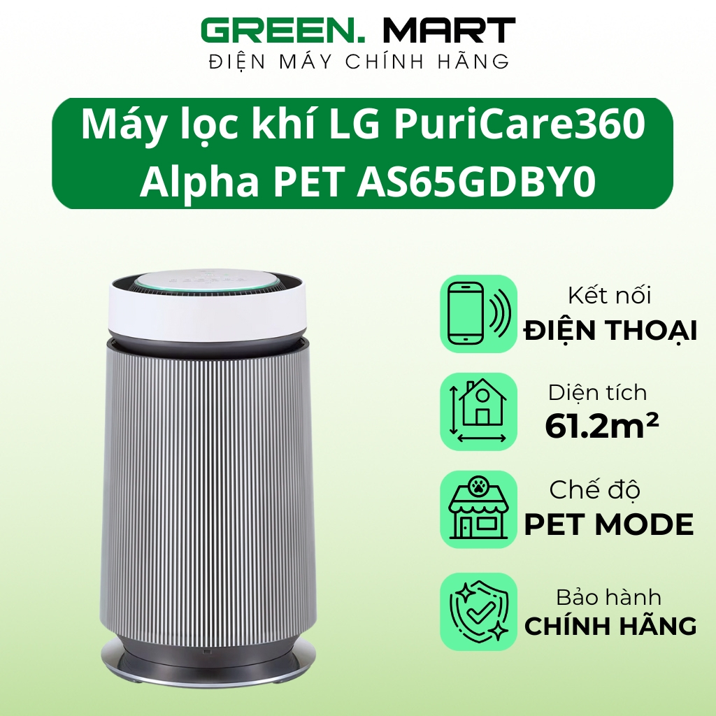 Máy lọc không khí LG PuriCare360 Alpha PET AS65GDBY0 | Lọc khí LG 1 ...