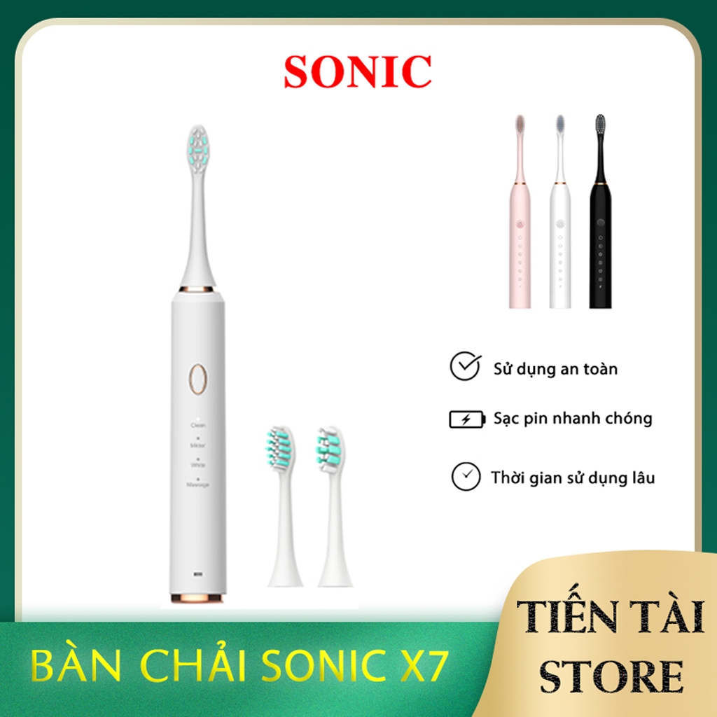 Bàn Chải Điện SONIC X7, 6 Chế Độ Chải, Chống Thấm Nước, Tiếng Ồn Thấp ...