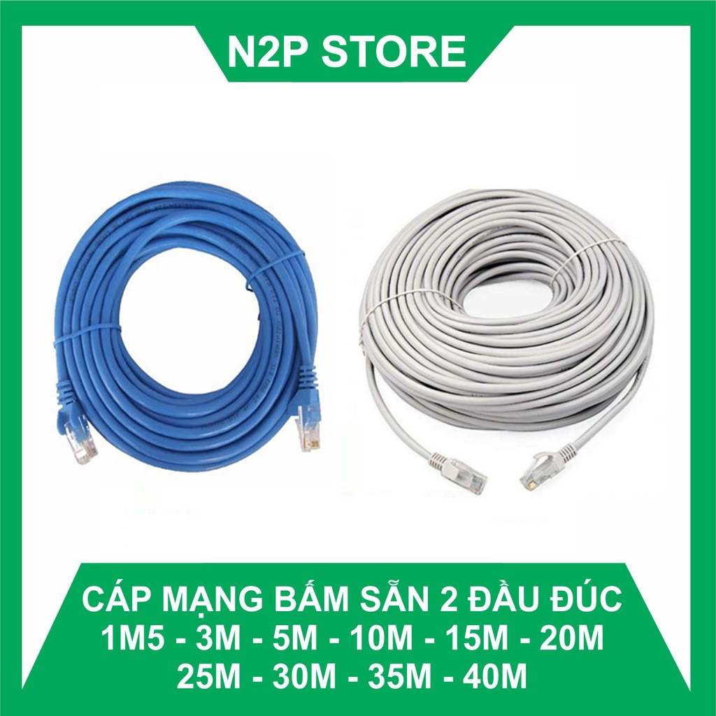 Dây cáp mạng internet 2 đầu đúc bấm sẵn 15M-20M-25M-30M-35M-40M-45M-50M | Shopee Việt Nam