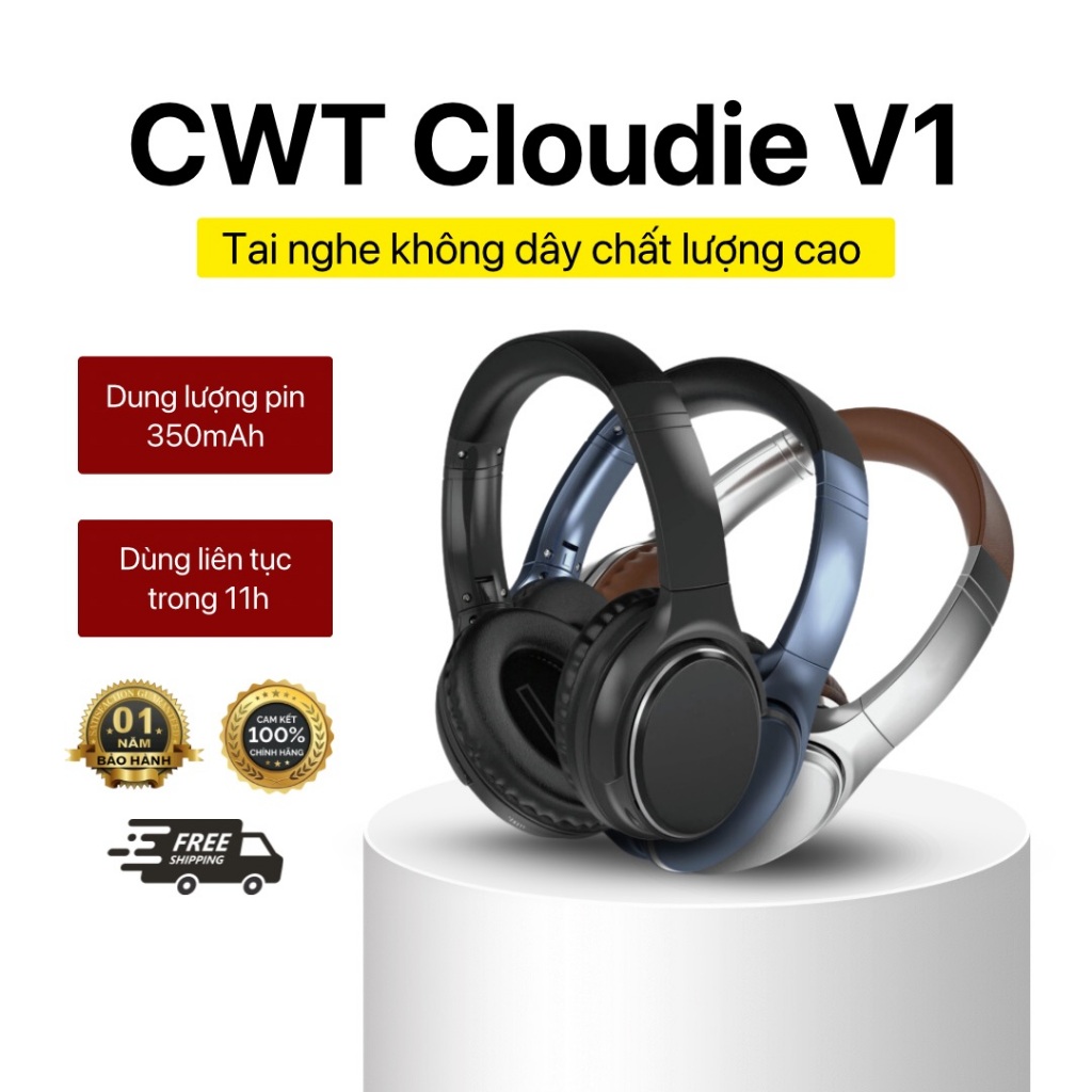 Tai nghe CWT CLOUDIE V1 kết nối không dây với điện thoại/ máy tính bảng/TV | Shopee Việt Nam