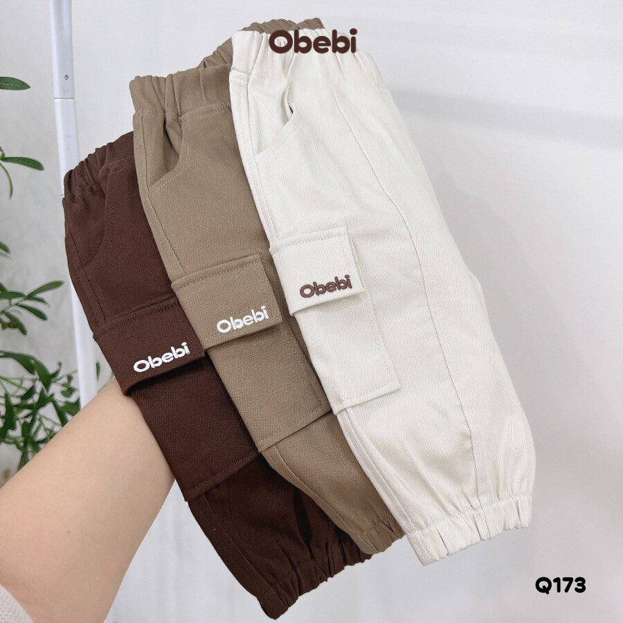 Quần Bomber Cho Bé Thiết Kế Túi Hộp Chất Kaki OBEBI Q173 | Shopee Việt Nam