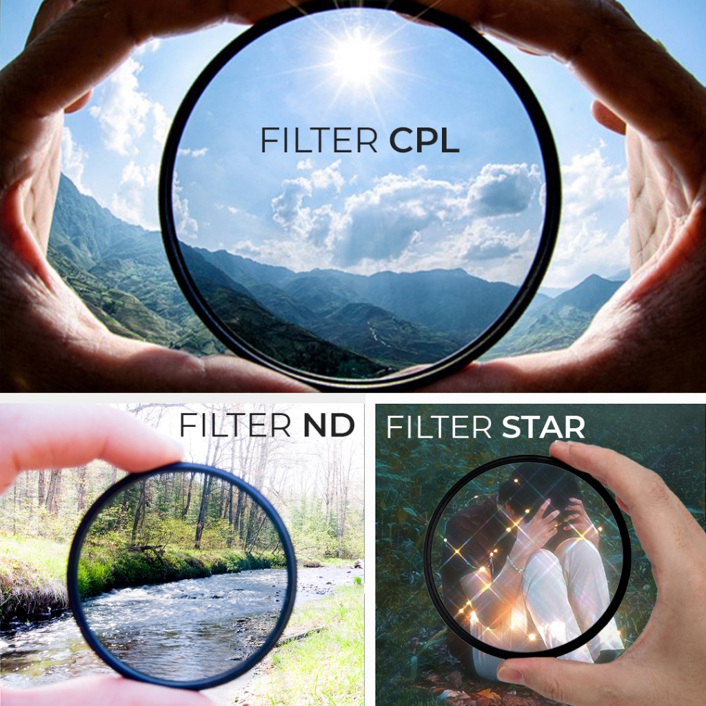 Filter điện thoại tạo hiệu ứng Filter Star, Filter ND, Filter CPL ...