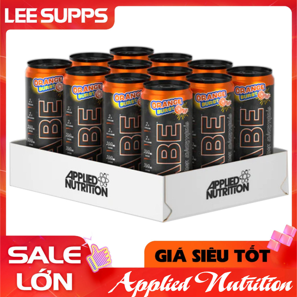 Thùng 24 lon ABE Lon Applied Nutrition 330ml vị Cam - Tăng sức mạnh ...