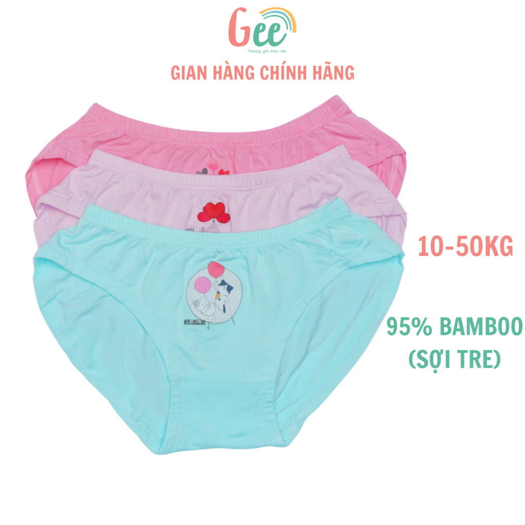Quần Chip Bé Gái TAM GIÁC FLY CAT Gee Sợi Tre Set 3 Cái, Quần Lót Trẻ ...
