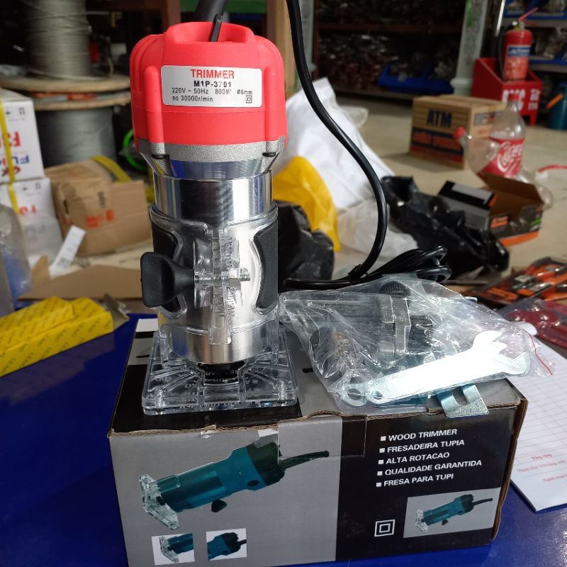 Máy soi gỗ,máy phay gỗ cầm tay thân nhôm M1P -3701 - 800W | Shopee Việt Nam
