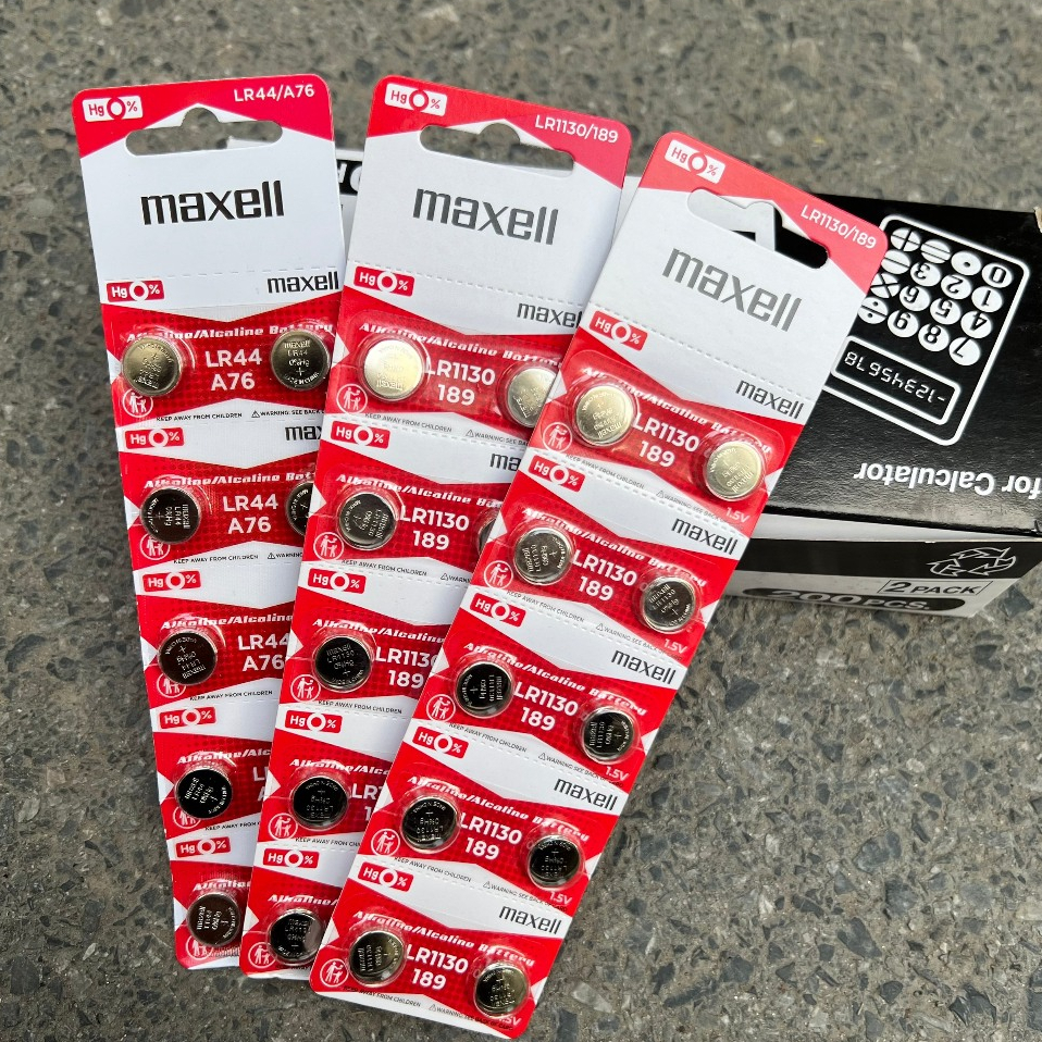 ( VỈ 10 VIÊN ) Pin Maxell LR44 AG13, LR1130 AG10, LR41 AG3 chính hãng ...