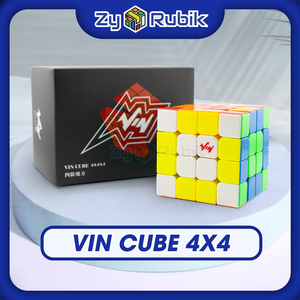 Rubik 4x4 Vin Cube 2 Phiên Bản Glossy/ UV Coated Version Stickerless- Rubic 4 Tầng Stickerless ...