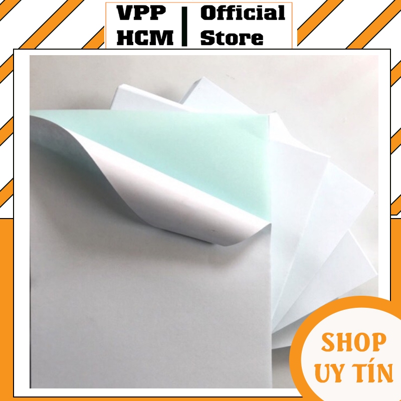 Xấp 100 tờ giấy in decal A4 đế vàng đế xanh hoặc da bò | Shopee Việt Nam