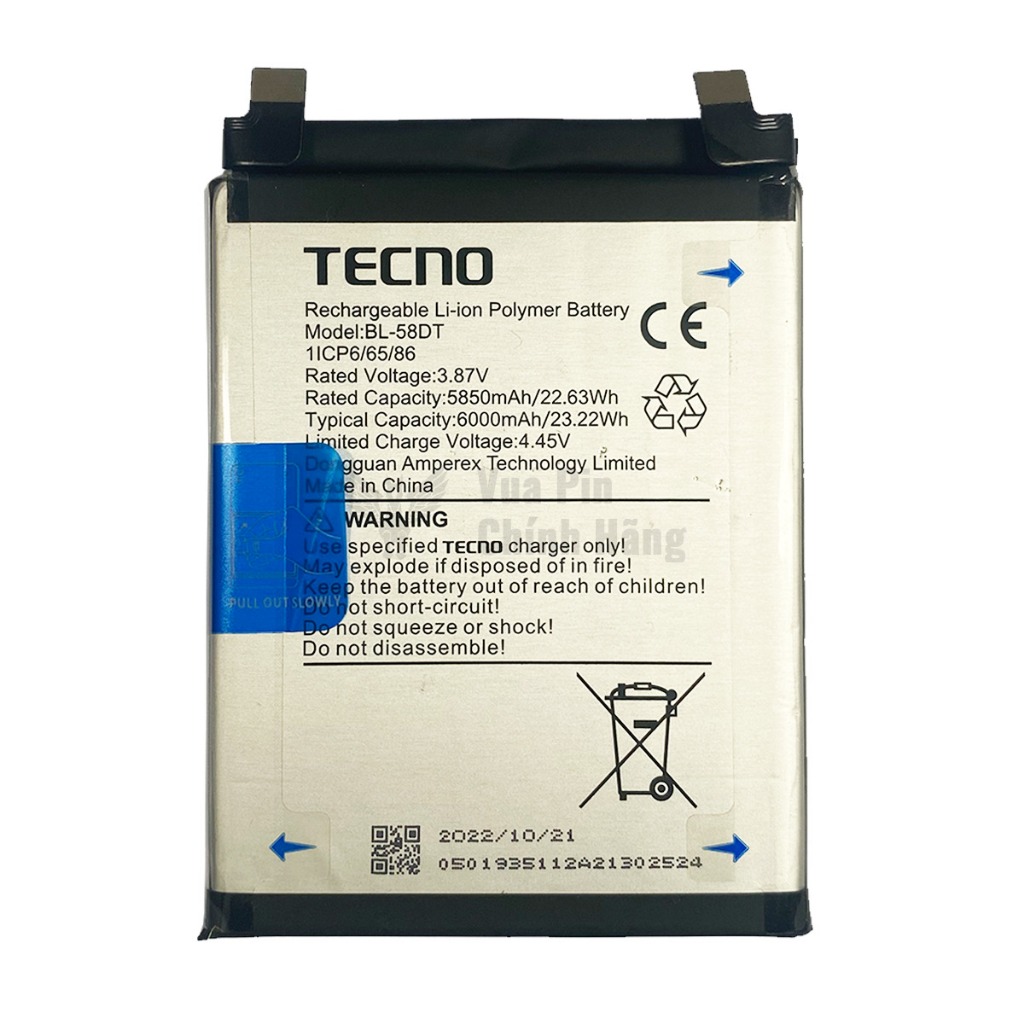 Pin Pin điện thoại Tecno Pova 4 Pro chính hãng mã BL-58DT | Shopee Việt Nam