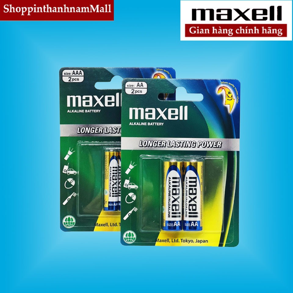 Pin AA / Pin AAA Maxell alkaline Vỉ 2 Viên Chính Hãng | Shopee Việt Nam