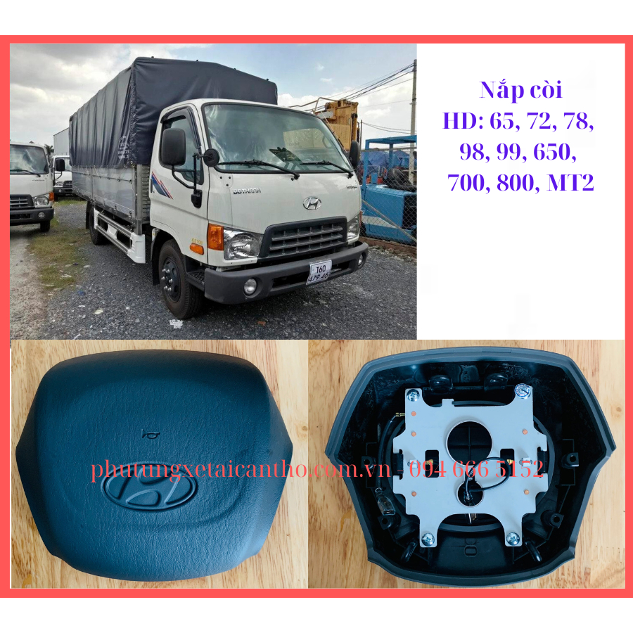 Nắp còi xe Hyundai Mighty 2, N250, 75S, 110S, HD 65, 72, 78, 98, 99 ...