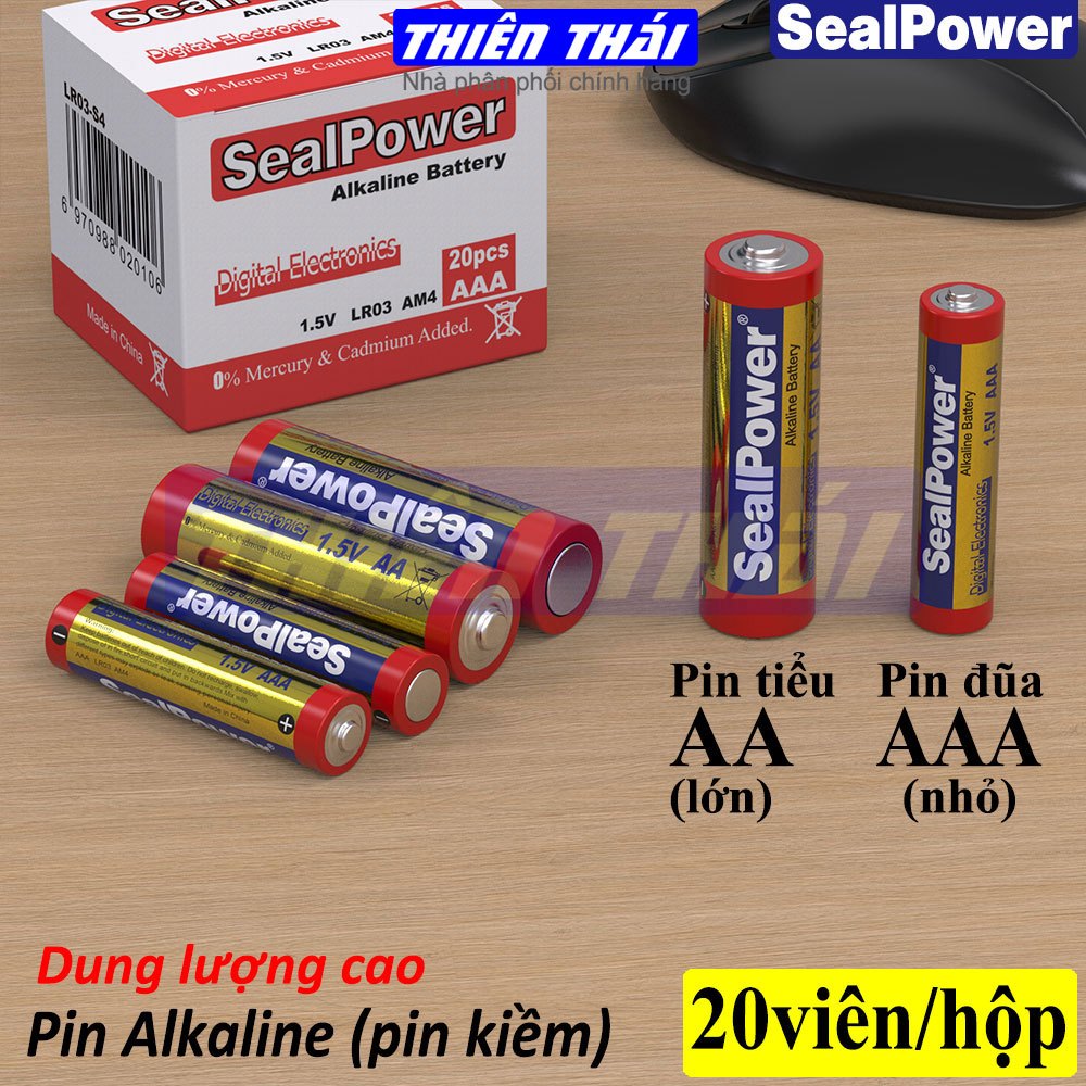 Pin alkaline SealPower AA LR6,AAA LR03.Chất lượng cao. Pin tiểu,pin đũa ...