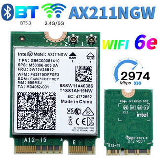 Wifi Intel AX211, M.2 wifi ax211ngw băng tần 2.4G, 5.8G và 6G Wi-Fi 6E ...