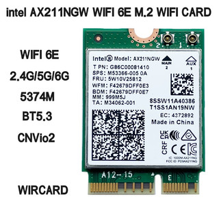 Wifi Intel AX211, M.2 wifi ax211ngw băng tần 2.4G, 5.8G và 6G Wi-Fi 6E ...