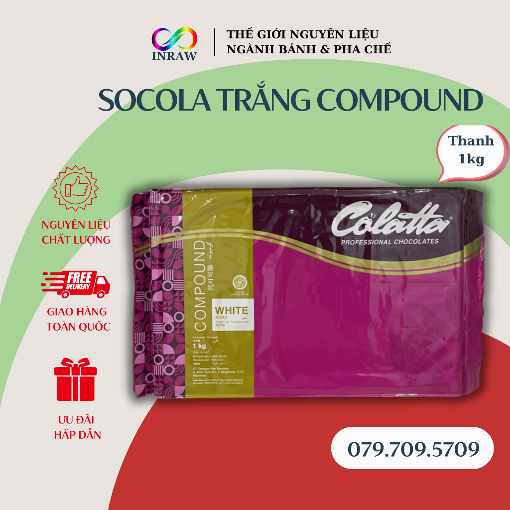 Socola Trắng Colatta Thanh 1kg (White Compound) | Shopee Việt Nam