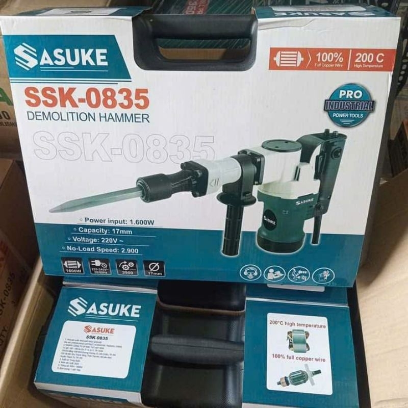 Máy đục bê tông 17 ly Sasuke SSK-0835 motor dây đồng chín hãng | Shopee Việt Nam