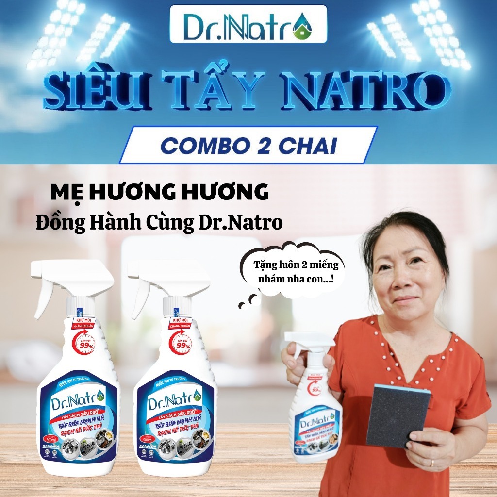 1 Chai nước tẩy rửa đa năng Dr. Natro 500ml Tẩy Sạch Mọi Vết Bẩn Trên ...