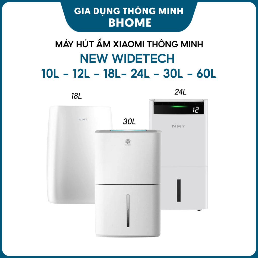 Máy hút ẩm Xiaomi thông minh New Widetech 10L – 12L – 18L- 24L – 30L – 60L (Bảo Hành 12 Tháng ...
