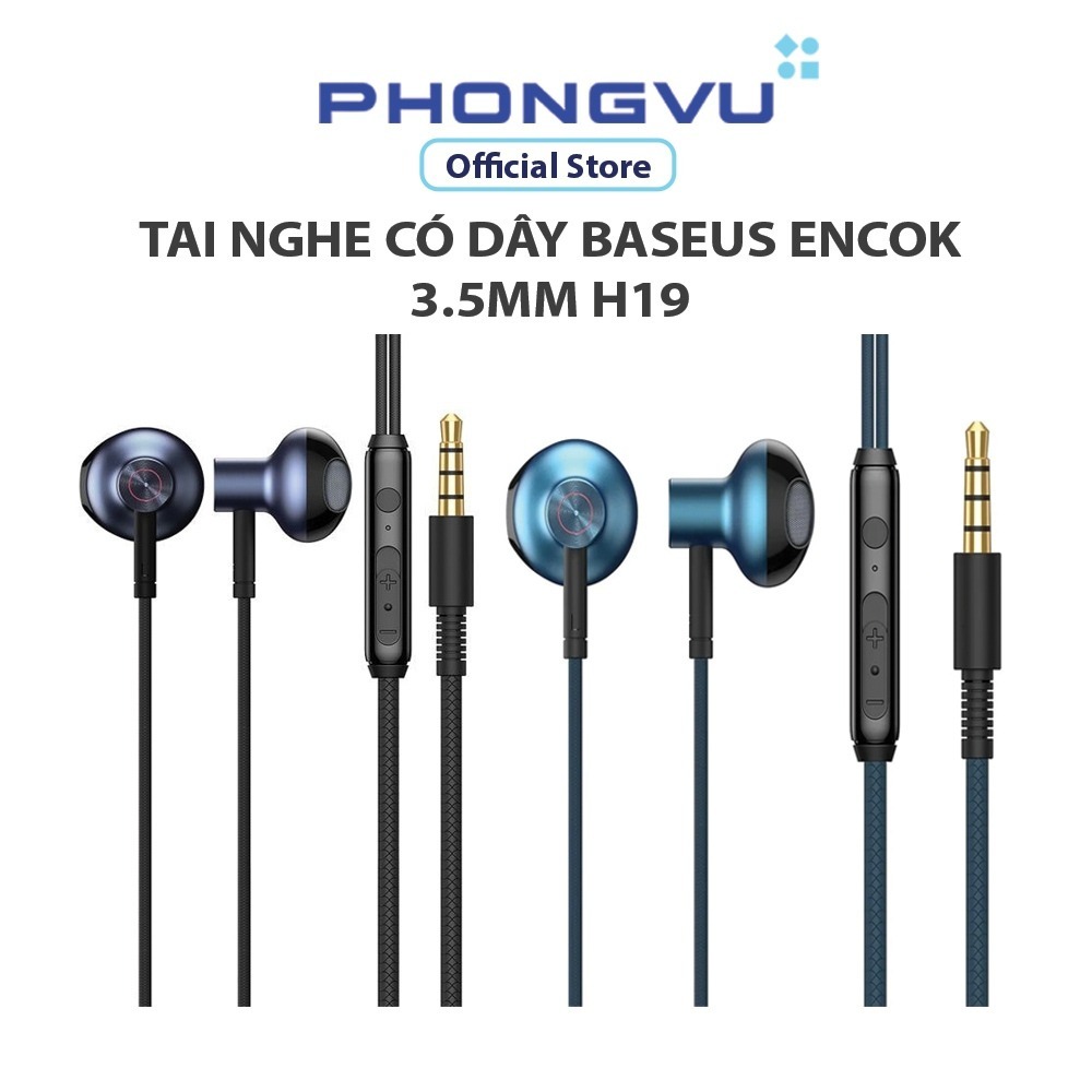 Tai nghe có dây Baseus Encok 3.5mm H19 - Bảo hành 12 tháng | Shopee ...