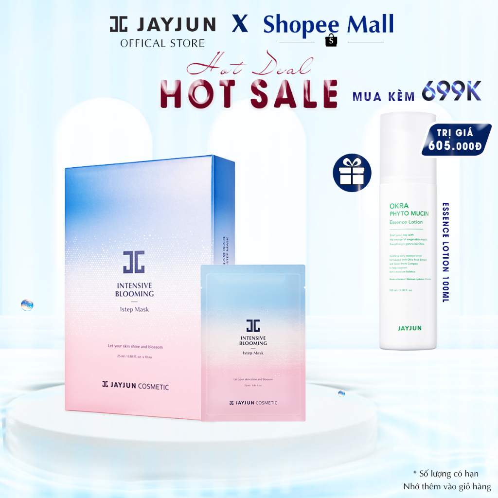 Mặt nạ Jayjun dưỡng sáng da, cấp ẩm sâu, chống lão hóa từ Hoa Anh Đào Intensive Blooming Mask ...
