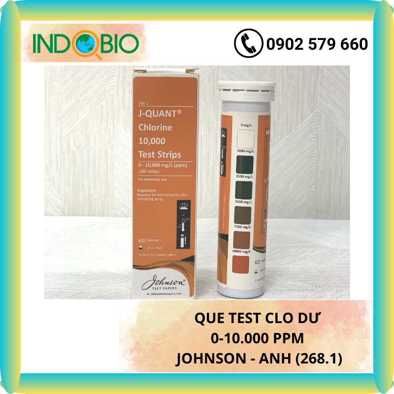[CHÍNH HÃNG] TEST CLO 268.1 0-10.000 PPM JOHNSON-ANH [KÈM COA] | Shopee ...