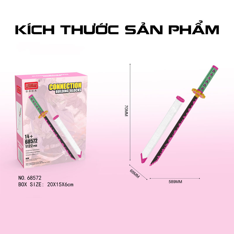Đồ Chơi Lắp Ráp Kiểu LEGO Mô Hình LINKGO Kiếm Katana Inosuke,Tanjiro,Hà ...