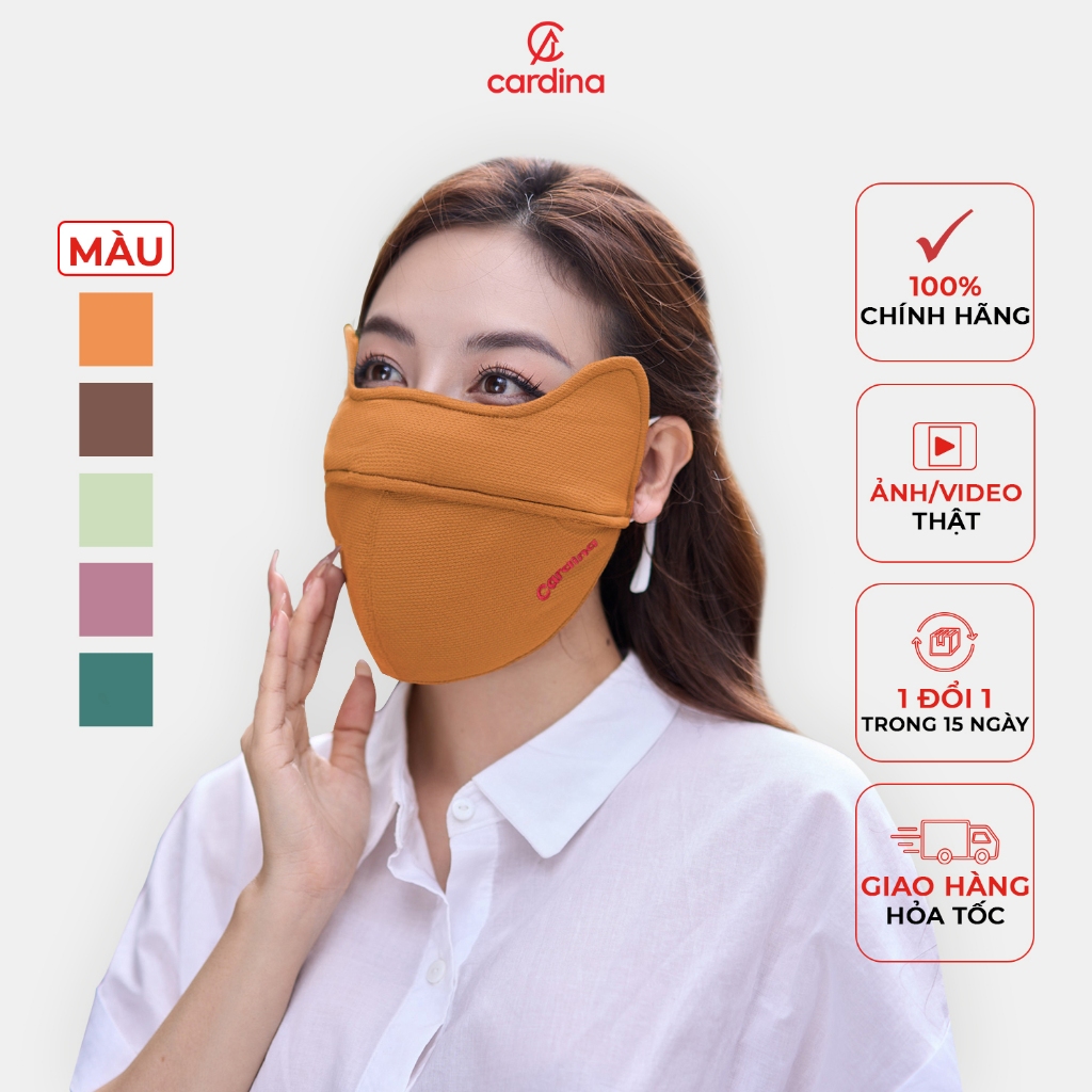 Khẩu trang CARDINA chống tia UV lõi bông hoạt tính lọc không khí làm ...